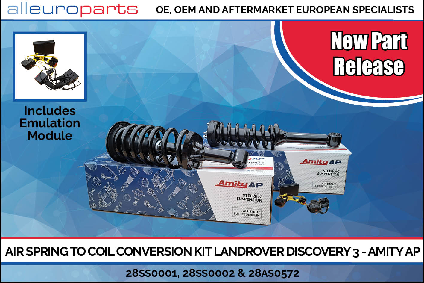 Air Spring Conversion Kit Landrover Discovery 3 - Amity AP | All Euro Parts